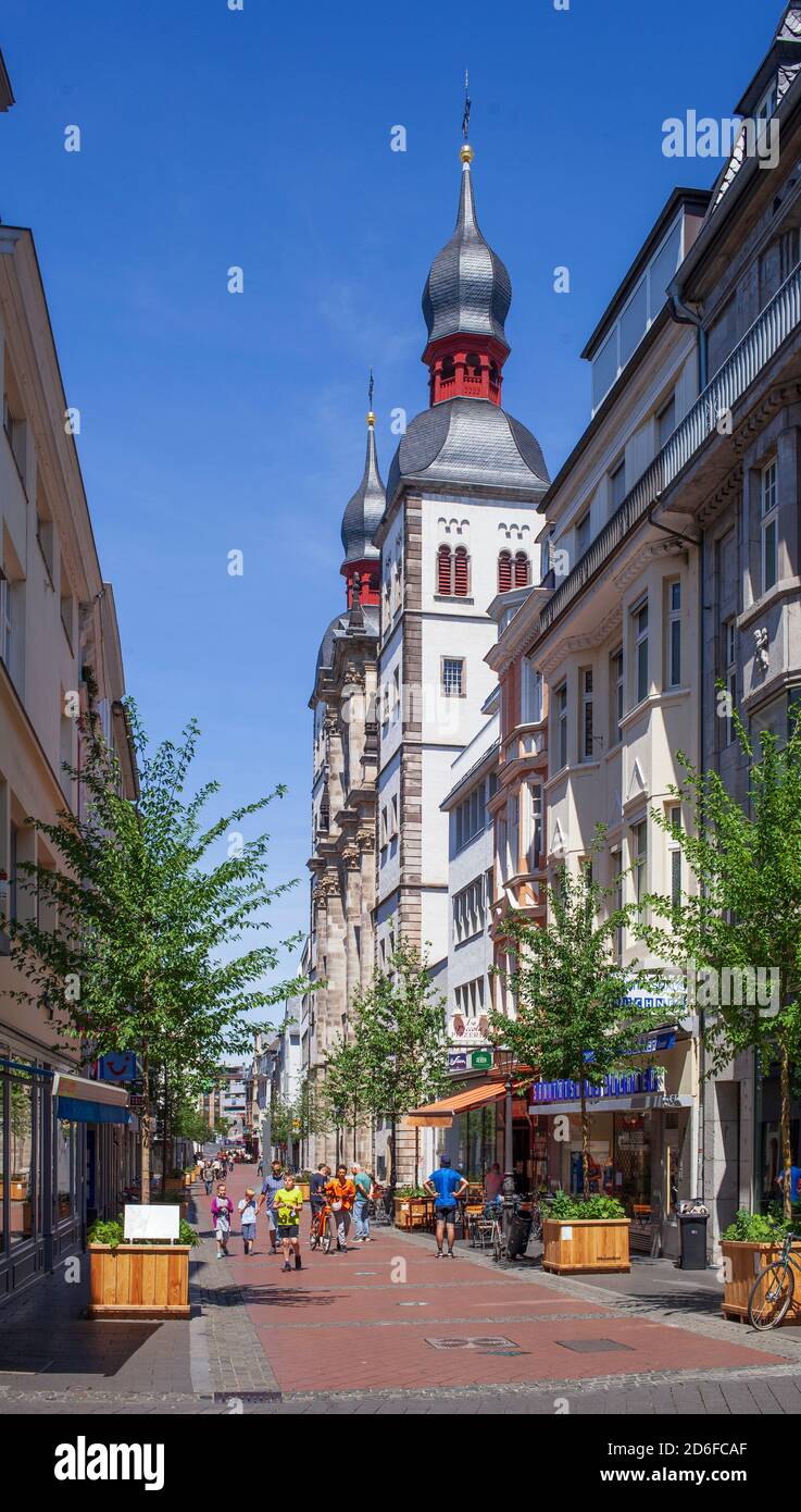 Bonngasse, Bischofskirche Namen-Jesu-Kirche, Bonn, North Rhine-Westphalia, Germany, Europe Stock ...