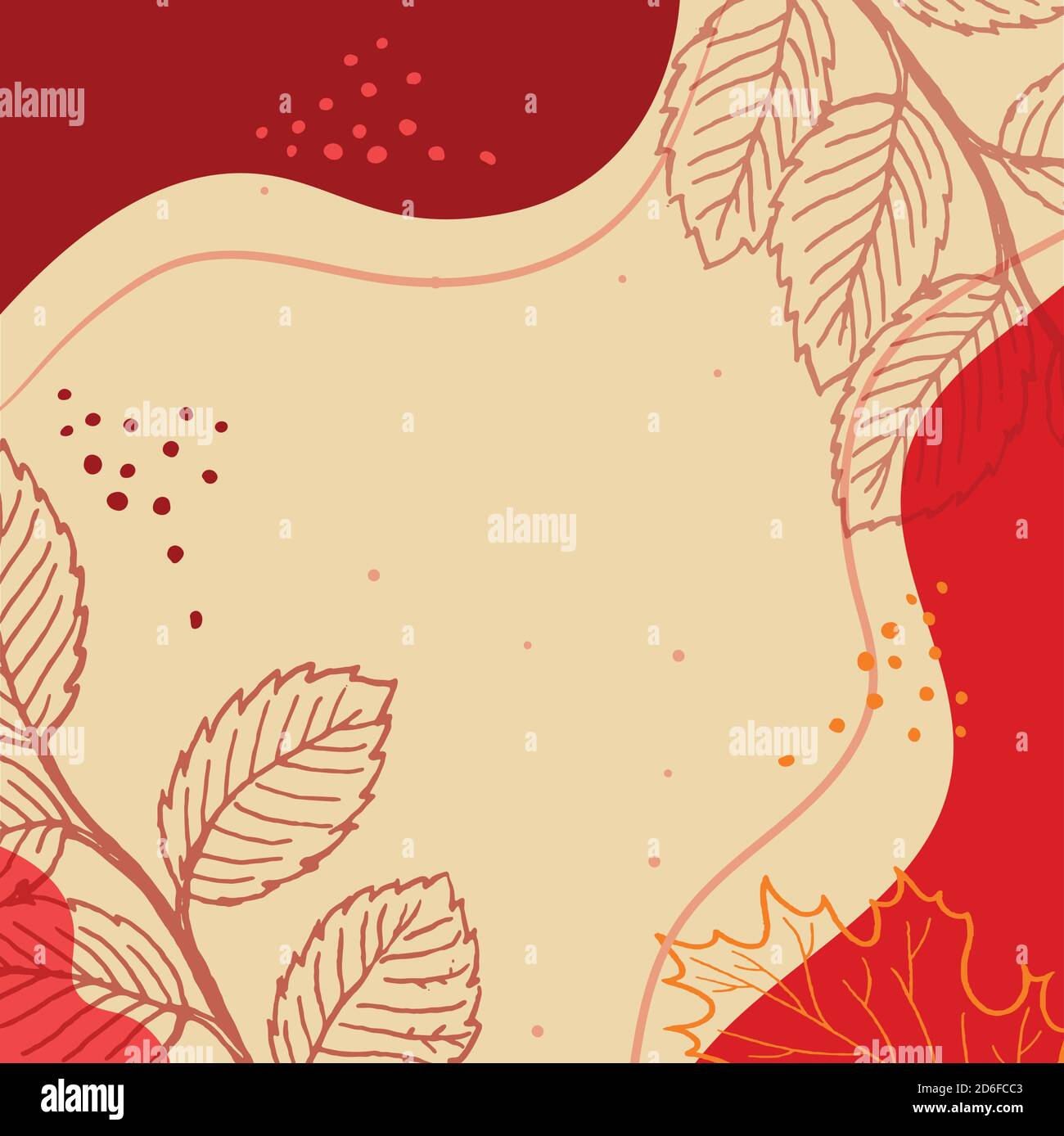 Autumn design backgrounds for social media banner with fluid wave shape ...