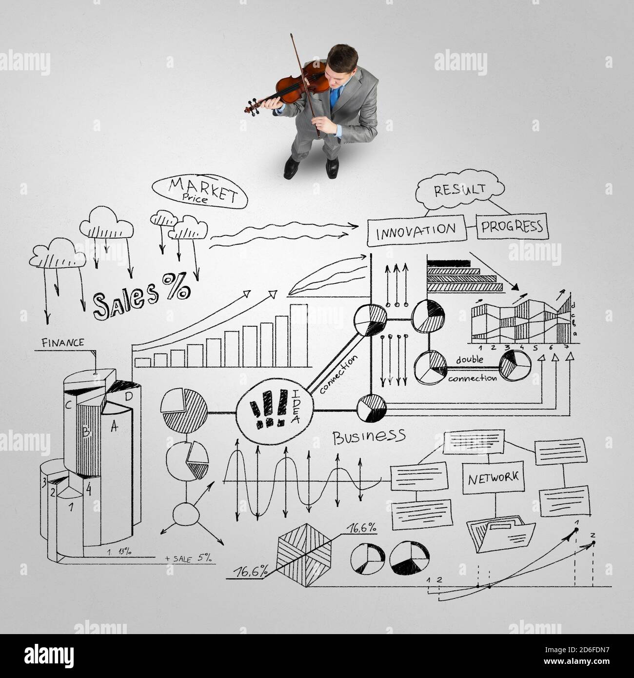 Businessman play success melody hi-res stock photography and images - Alamy