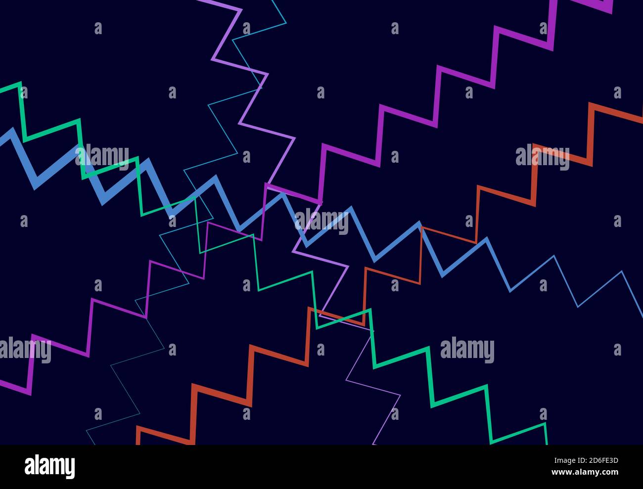 Edgy, angular lines abstract vector art. Abstract zig-zag; criss-cross ...