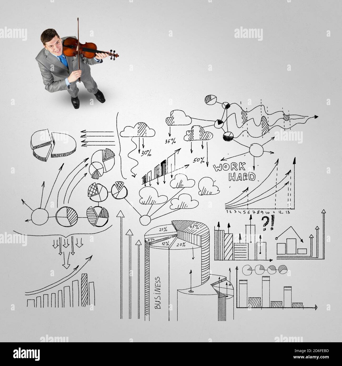 Businessman play success melody hi-res stock photography and images - Alamy