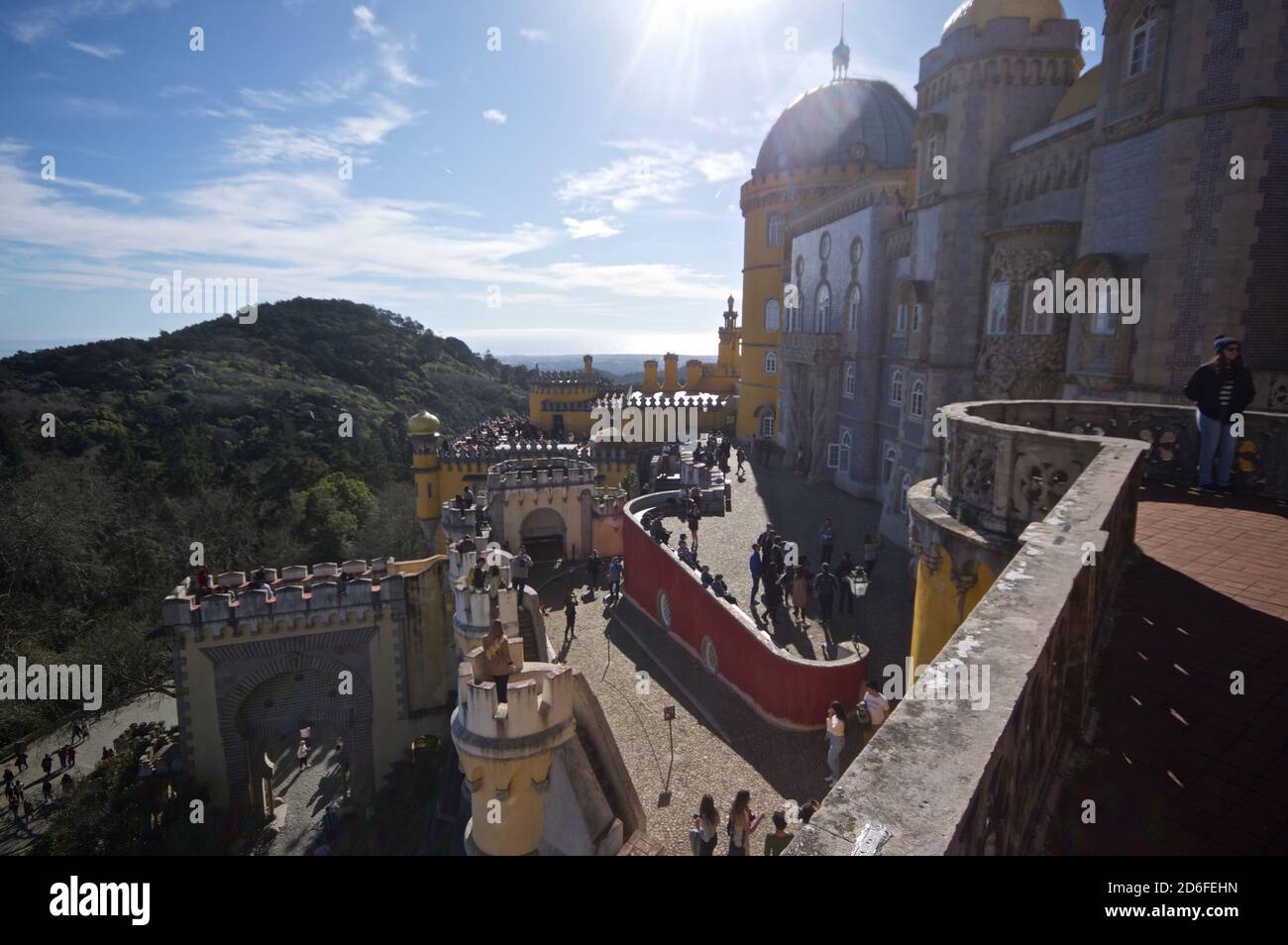 Visitors thronging at Palacio de Pena, Sintra, Portugal Stock Photo - Alamy