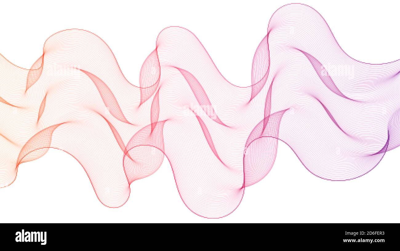 Red abstract wave. Curves isolated on white background Stock Vector ...