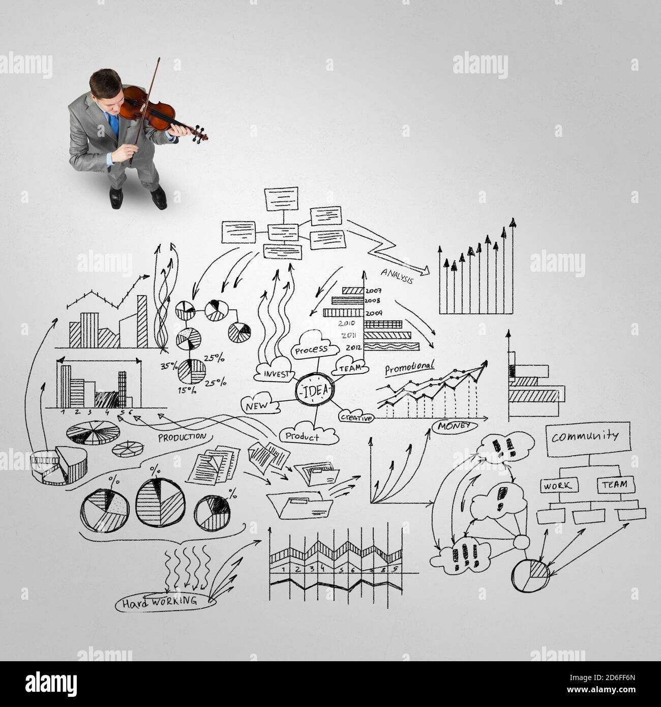 Businessman play success melody hi-res stock photography and images - Alamy