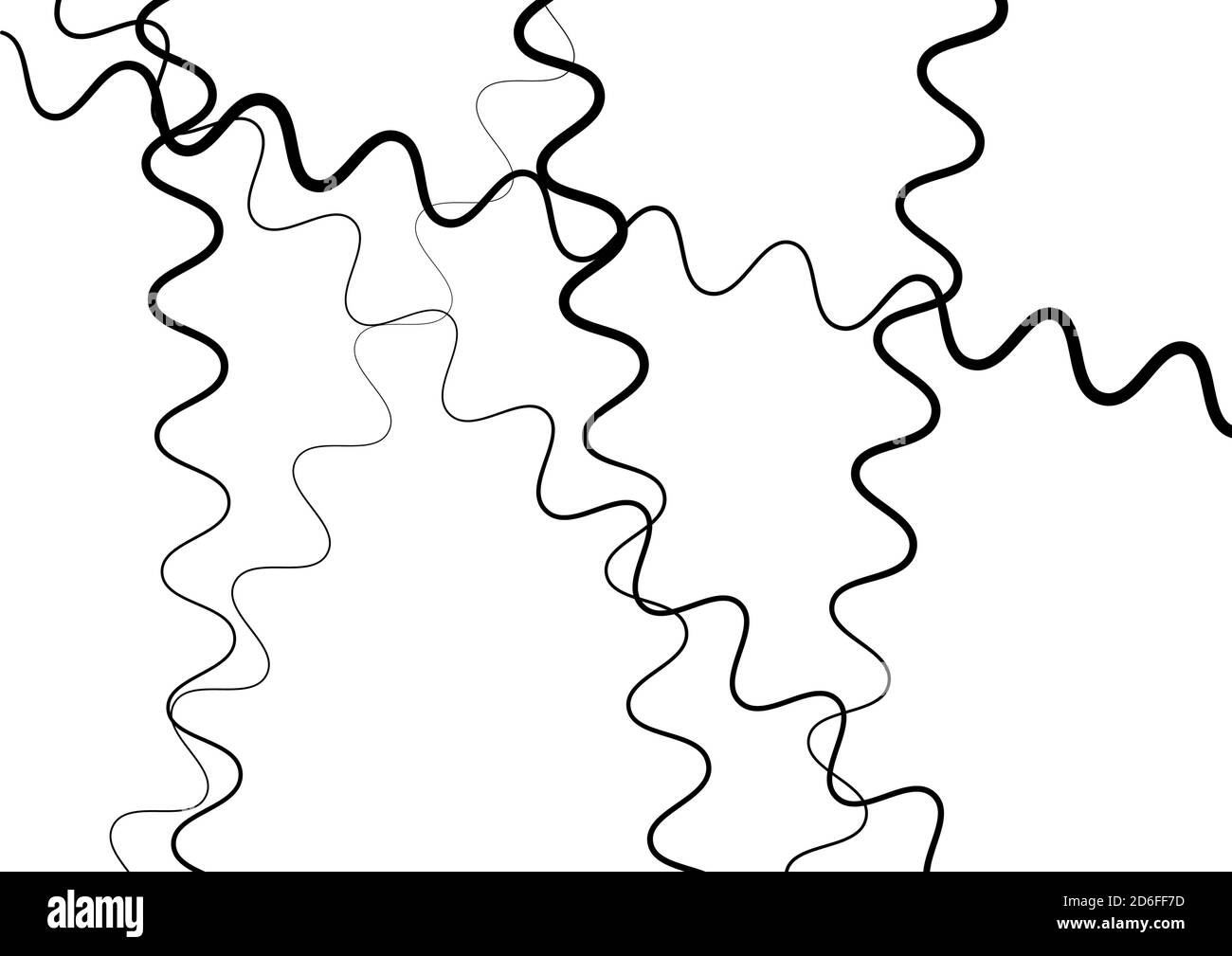 Squiggly, squiggle wavy, waving random lines abstract background ...