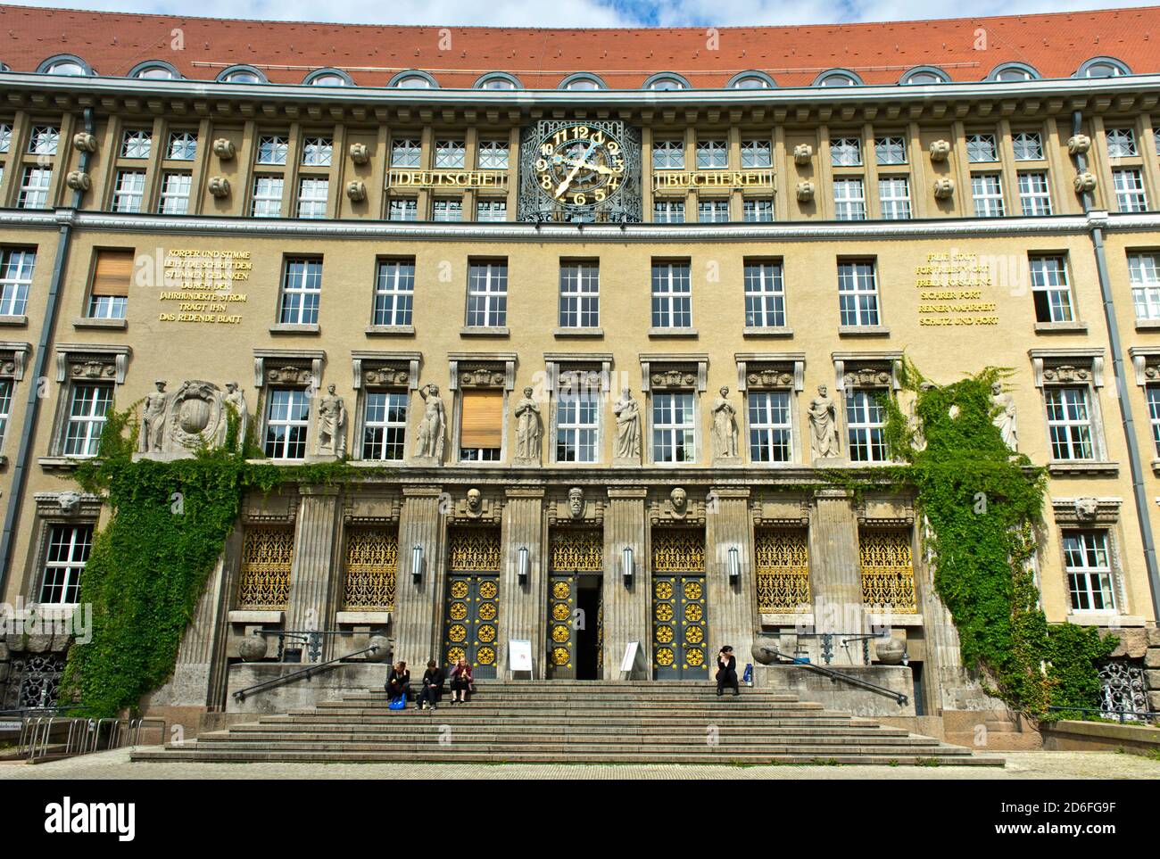 Entrance portal to the founding building of the German Library from ...