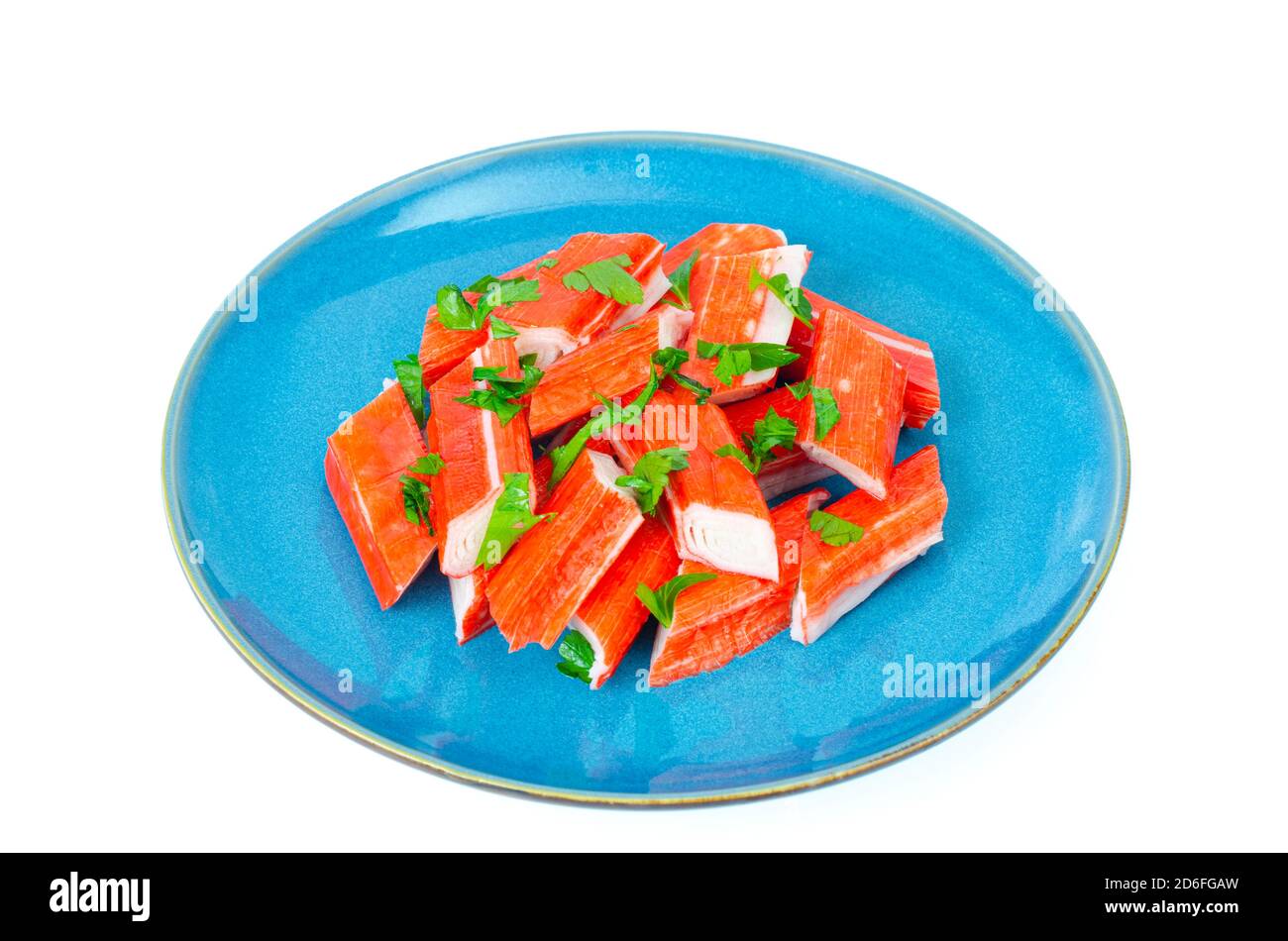Crab sticks, surimi, imitation, snack on plate. Photo Stock Photo - Alamy
