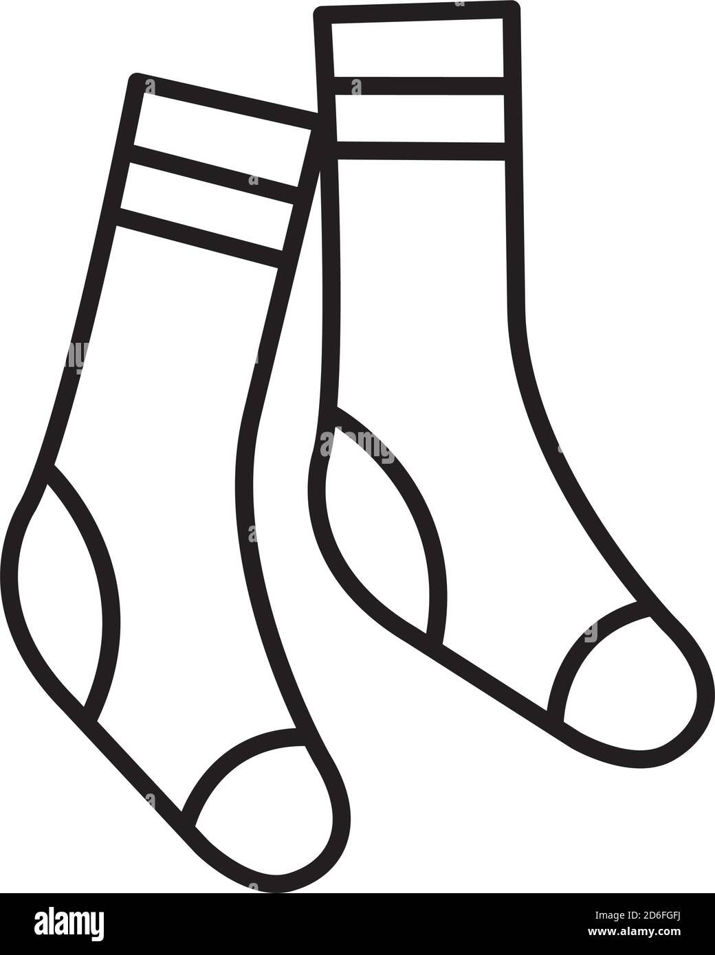 socks sticker and line style icon vector design Stock Vector Image ...