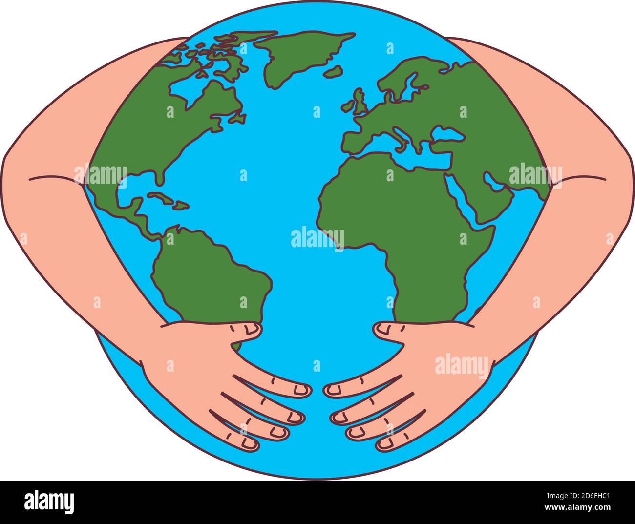 world sphere with arms vector design Stock Vector Image & Art - Alamy