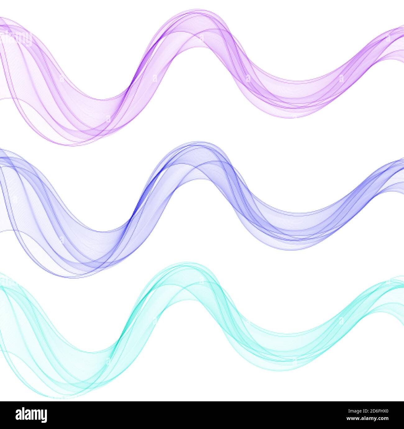 set of vector graphic waves on white background Stock Vector Image ...