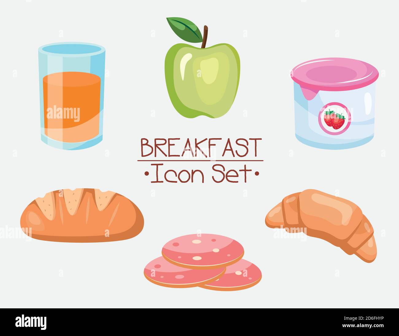 Breakfast icon set vector design Stock Vector Image & Art - Alamy