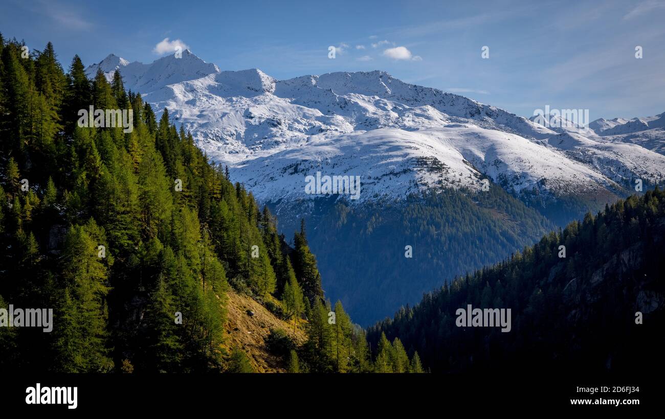 The Swiss Alps - amazing view over the mountains of Switzerland Stock ...