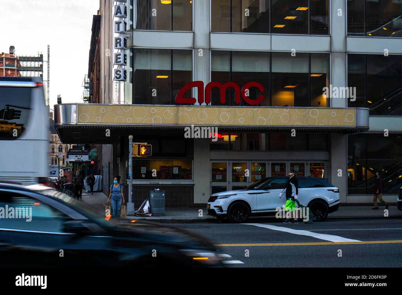 New York / USA - October 15 2020: AMC Theatres at East Village ...