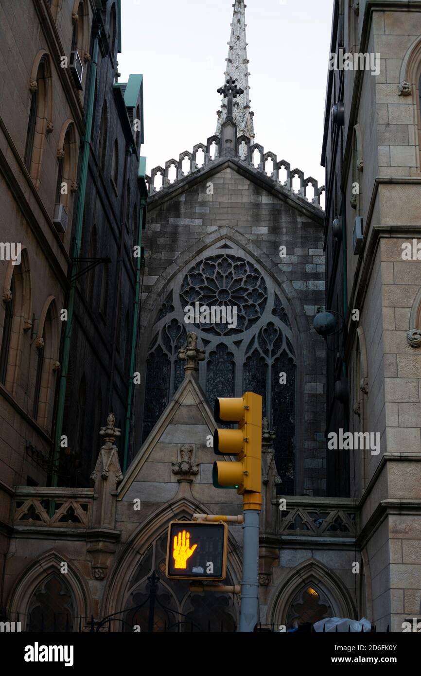 New York / USA - October 15 2020: Exterior of Grace Church in Manhattan ...