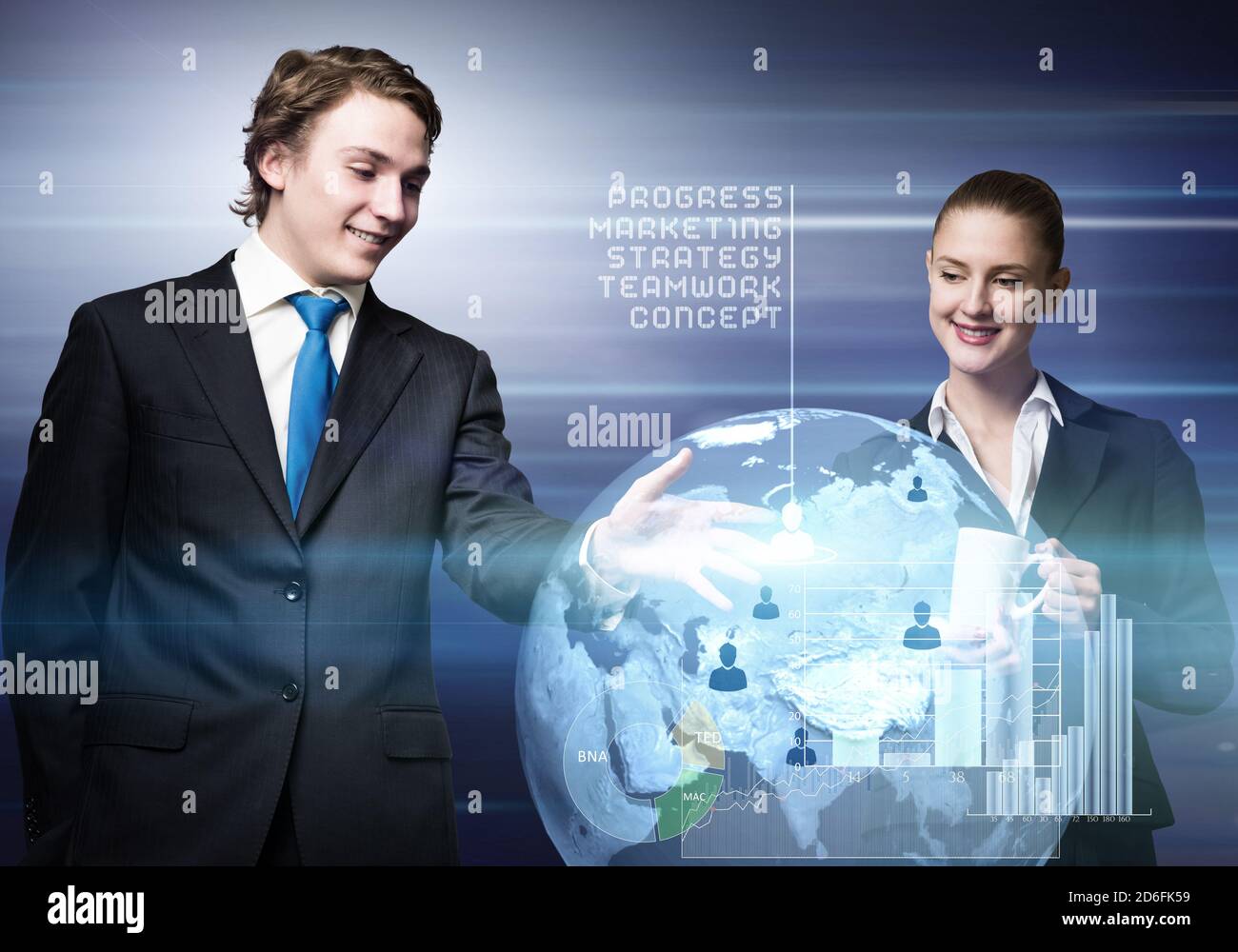 Businesspeople using modern technologies Stock Photo - Alamy