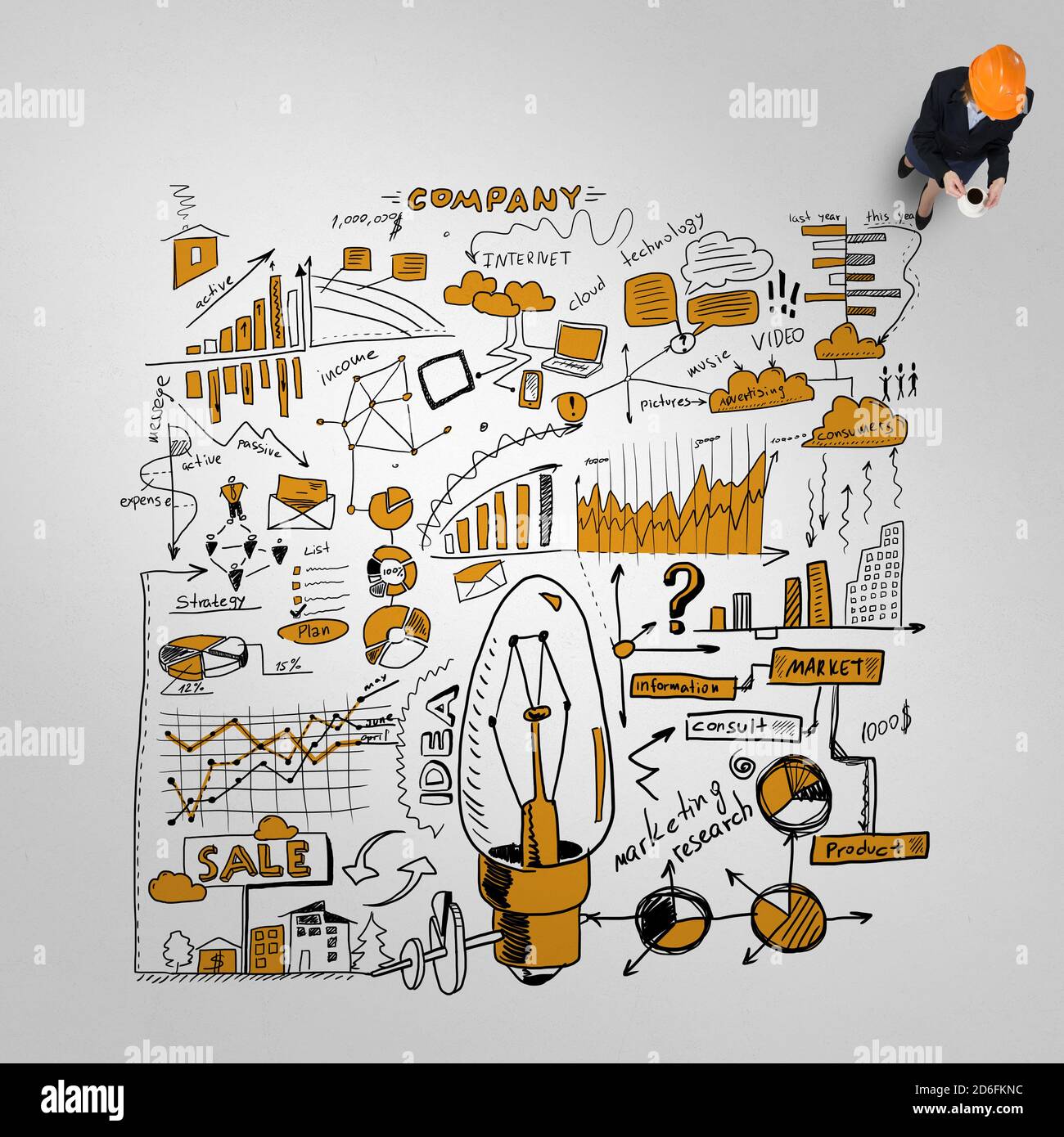 Woman worker builder coffee hi-res stock photography and images - Alamy