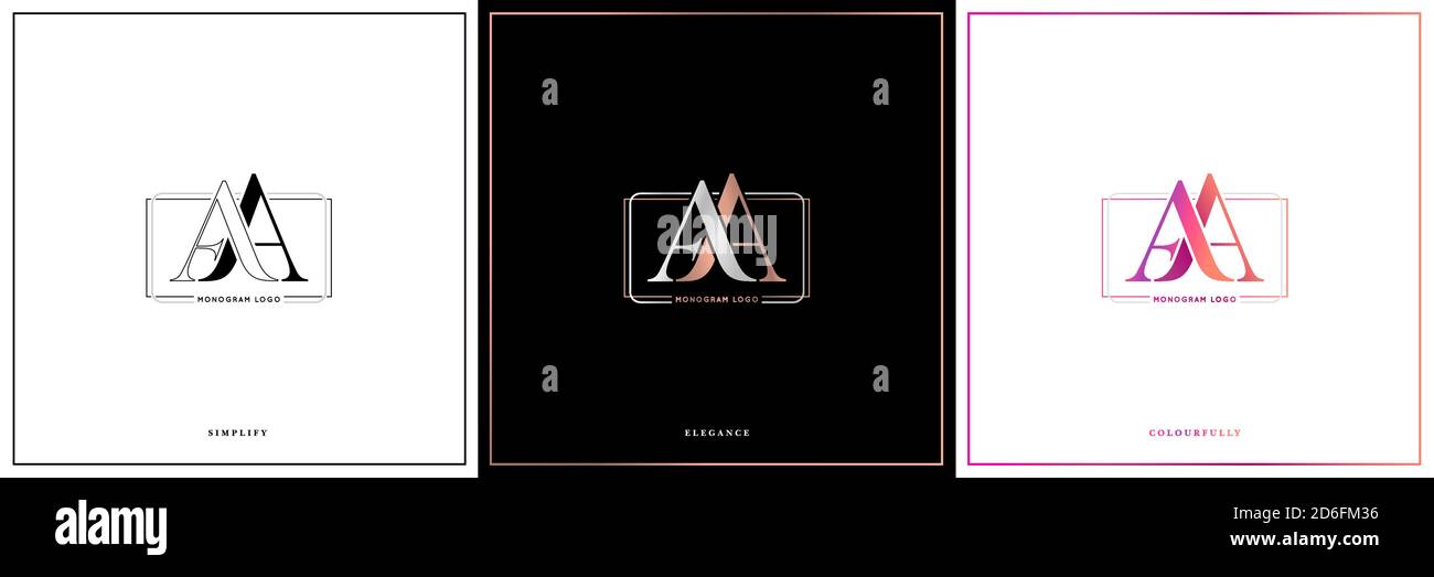 AA monogram, AA initial Wedding , Aa logo company, AA icon business, AA ...