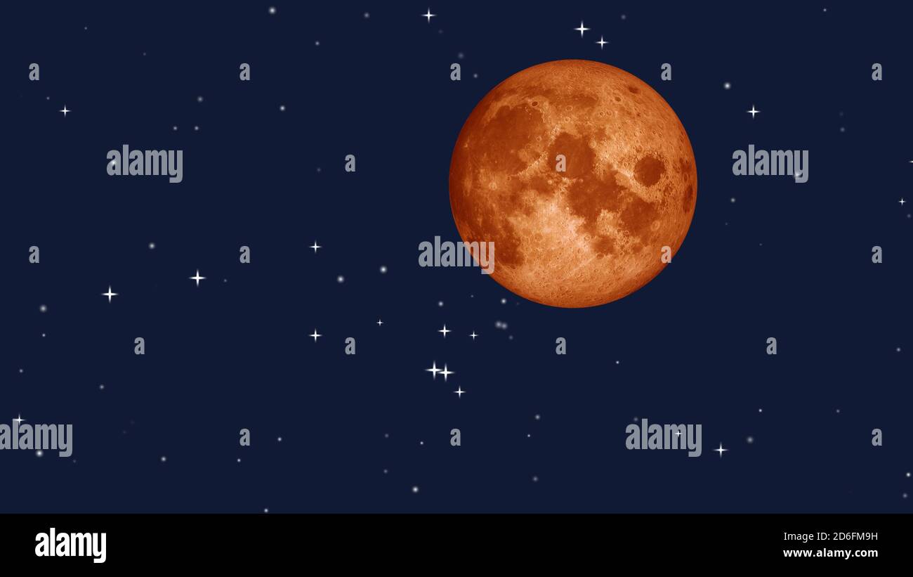 Full Moon with the Milky Way stars in the background Stock Photo - Alamy