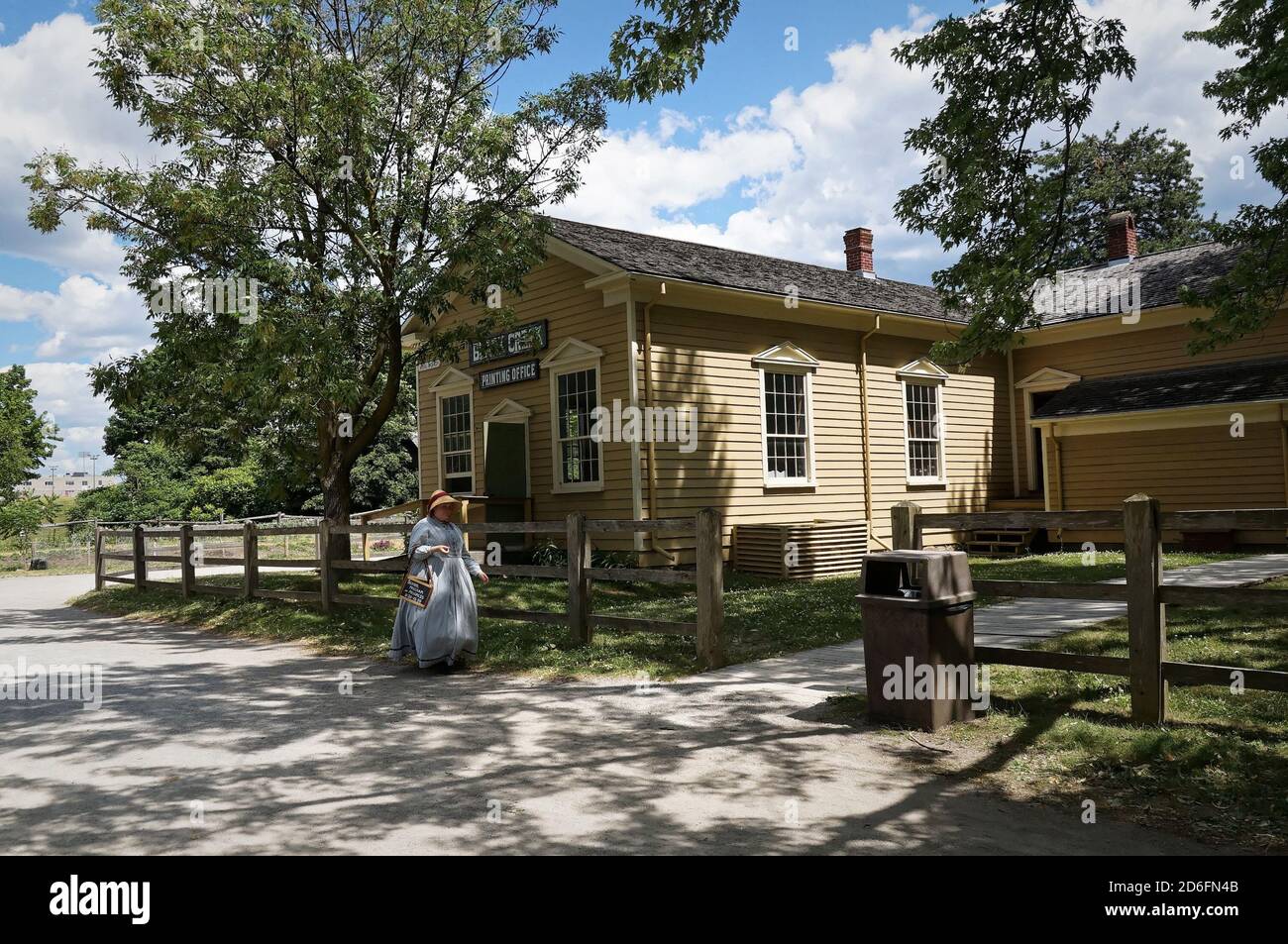 TORONTO, CANADA - 21 06 2016: A museum worker, clad in 19th-century ...