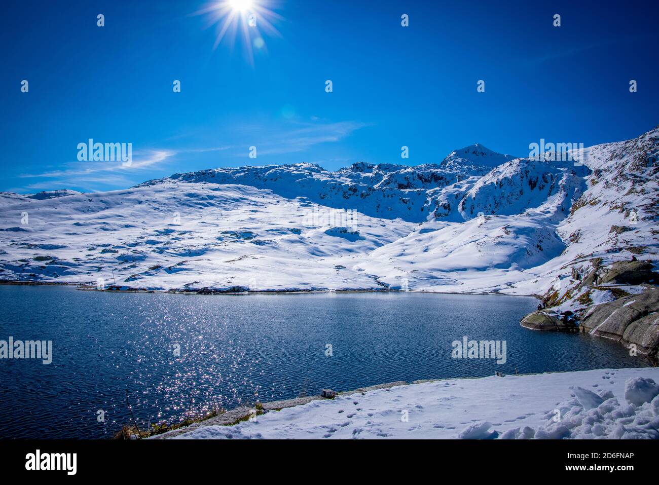 The glaciers in the Swiss Alps - snow covered mountains in Switzerland ...