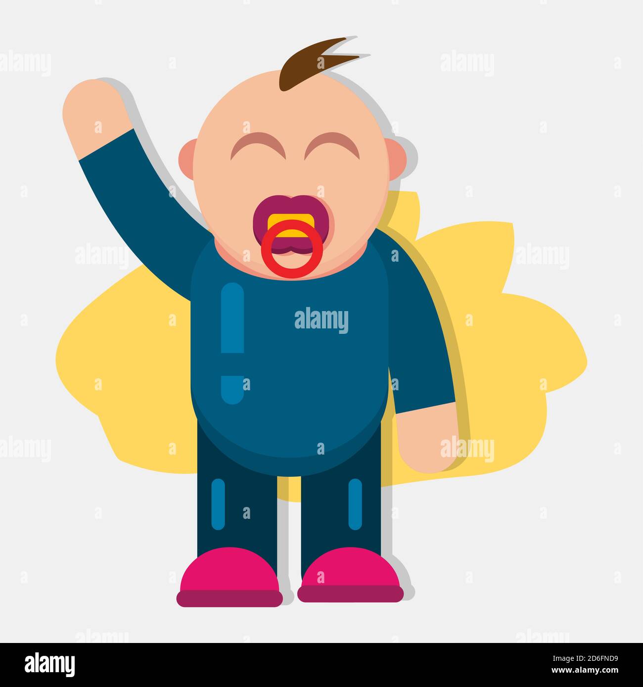 baby boy use pacifier say hi vector illustration Stock Vector Image ...