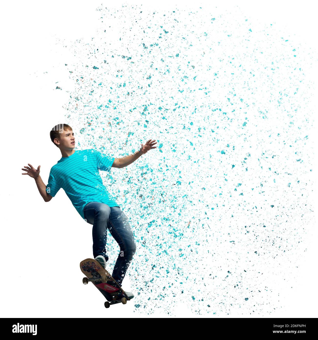 Guy riding skateboard Stock Photo - Alamy