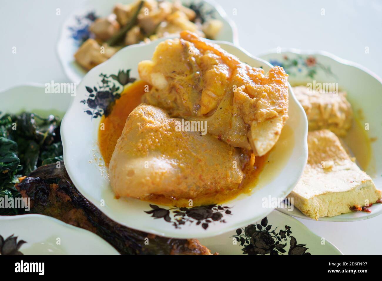 portrait beef gravel food on a plate on in a traditional food dish ...