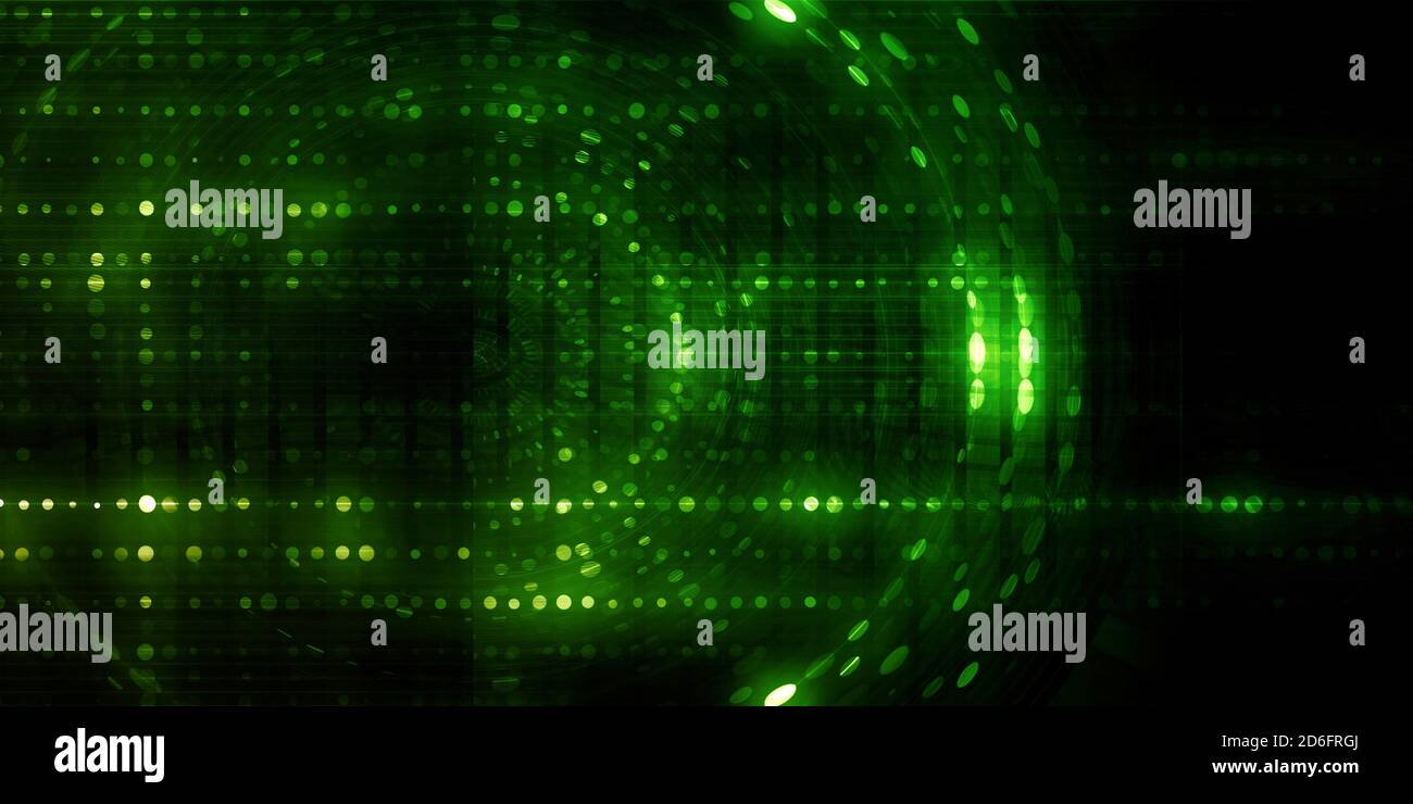 Communication Technology with Moving Data in Art Stock Photo - Alamy