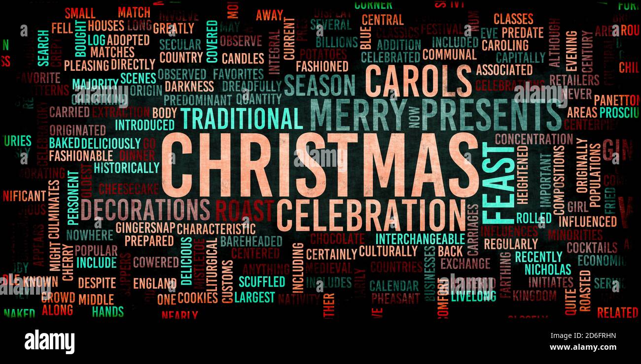 Christmas Greeting Card as a Background Concept Art Stock Photo - Alamy