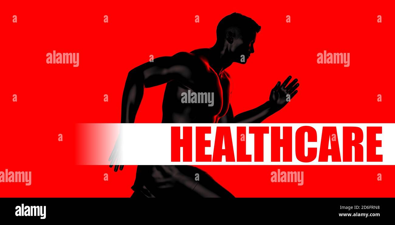 Healthcare Concept with Fit Man Running Lifestyle Stock Photo - Alamy