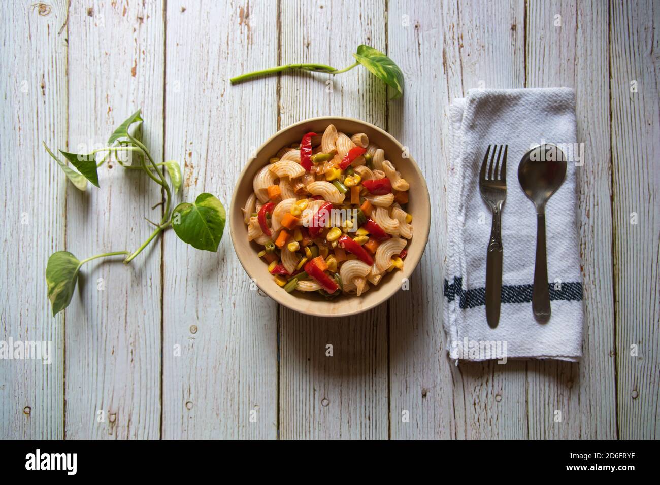 Top view of pasta Stock Photo - Alamy