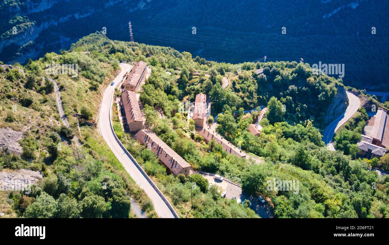 Aerial view of natural areas in Berga, Spain Stock Photo - Alamy