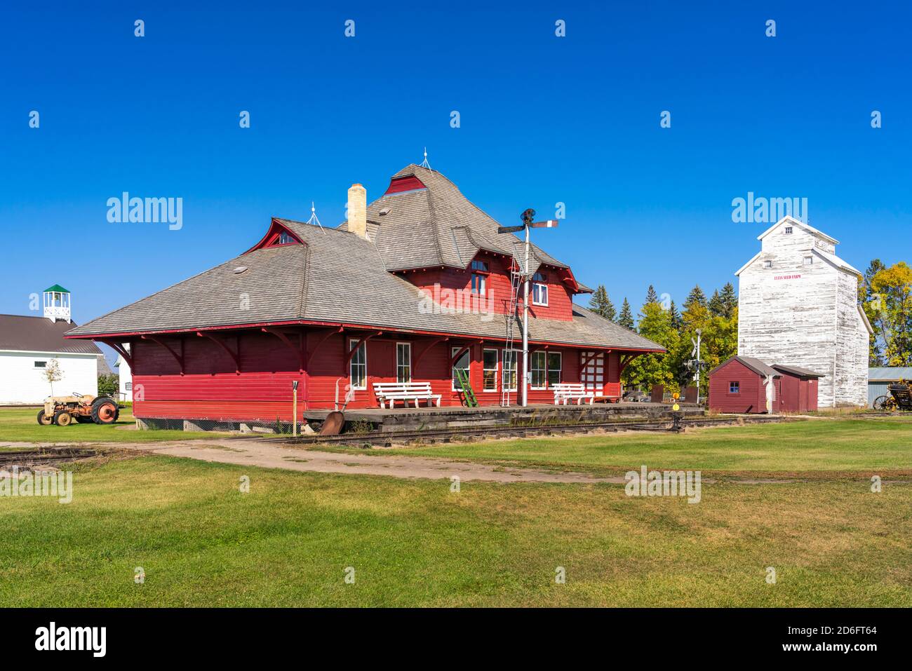 The Morden train station at the Thresherman's Museum near Winkler ...