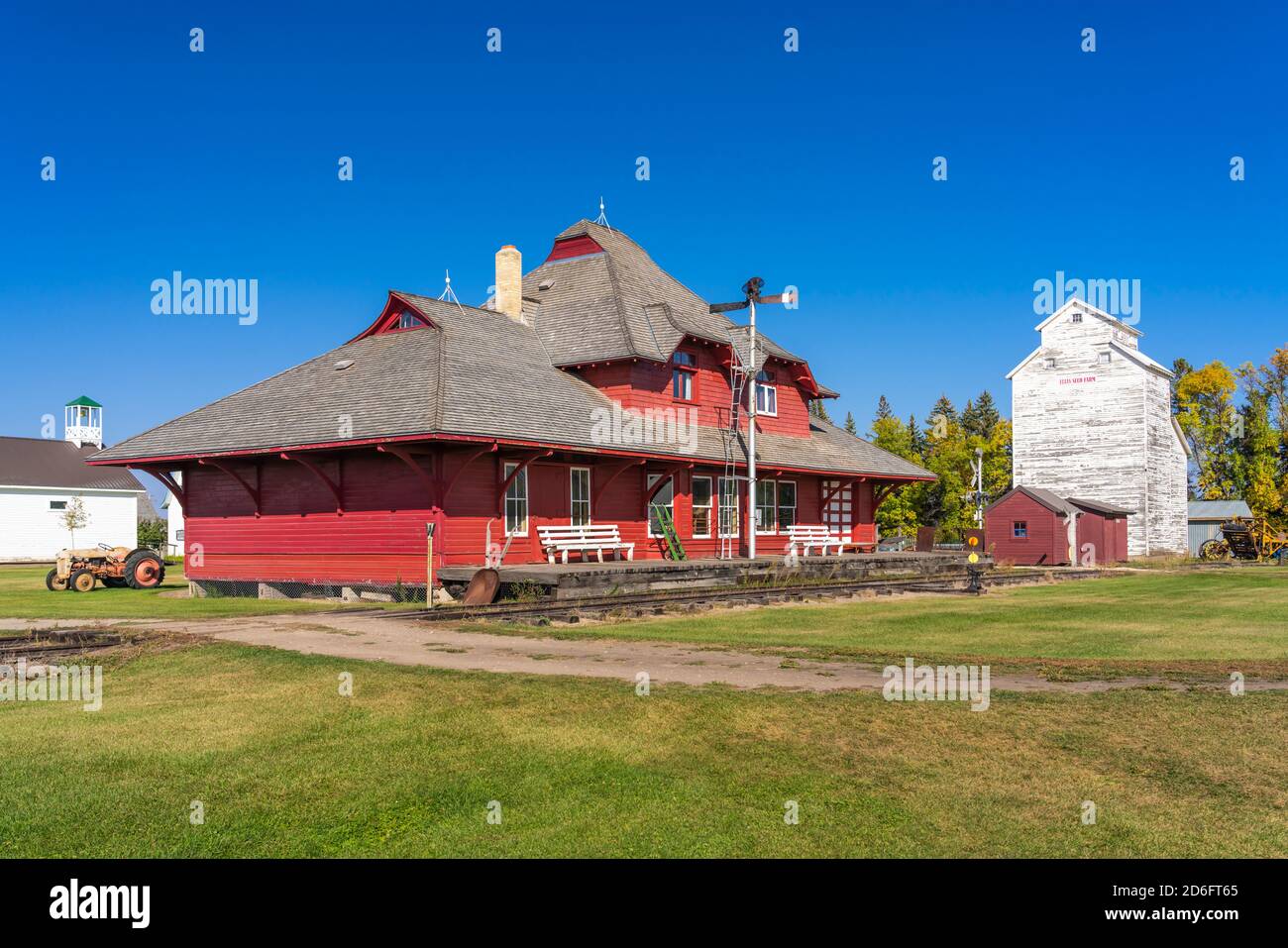 The Morden train station at the Thresherman's Museum near Winkler ...