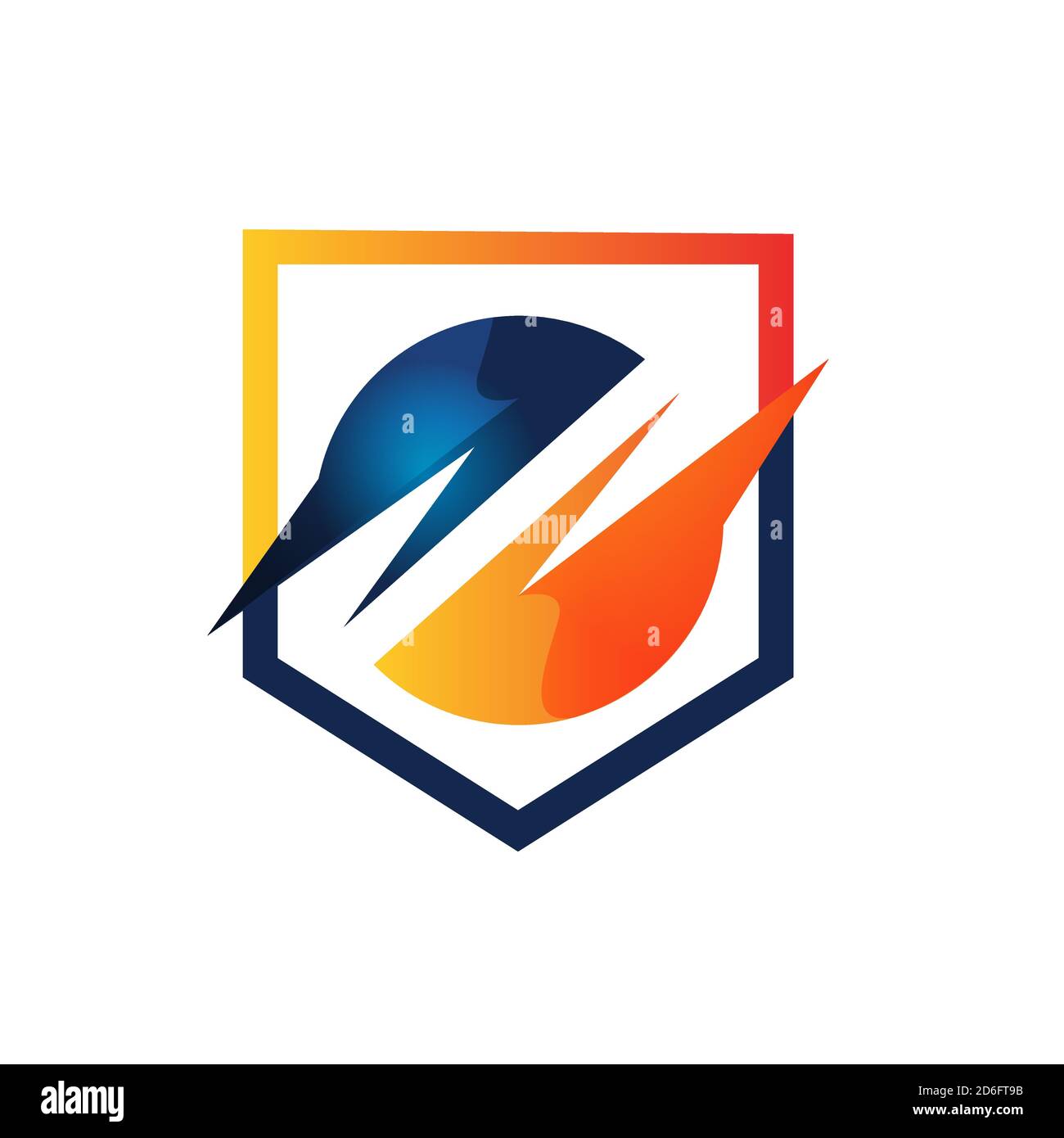 combination of safety guard shield and electric symbol shock logo ...