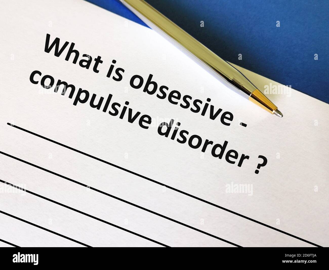 One person is answering question about obsessive compulsive disorder ...