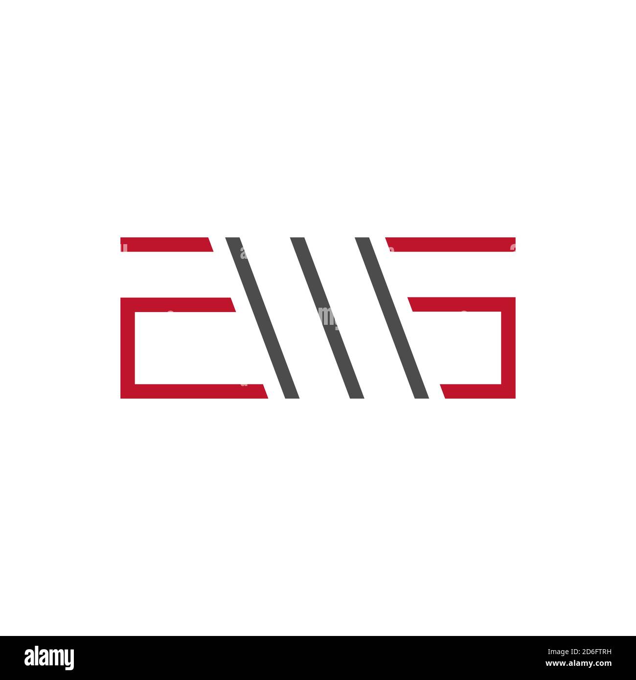 three 3 letter logo EMS combination modern alphabet vector creative ...