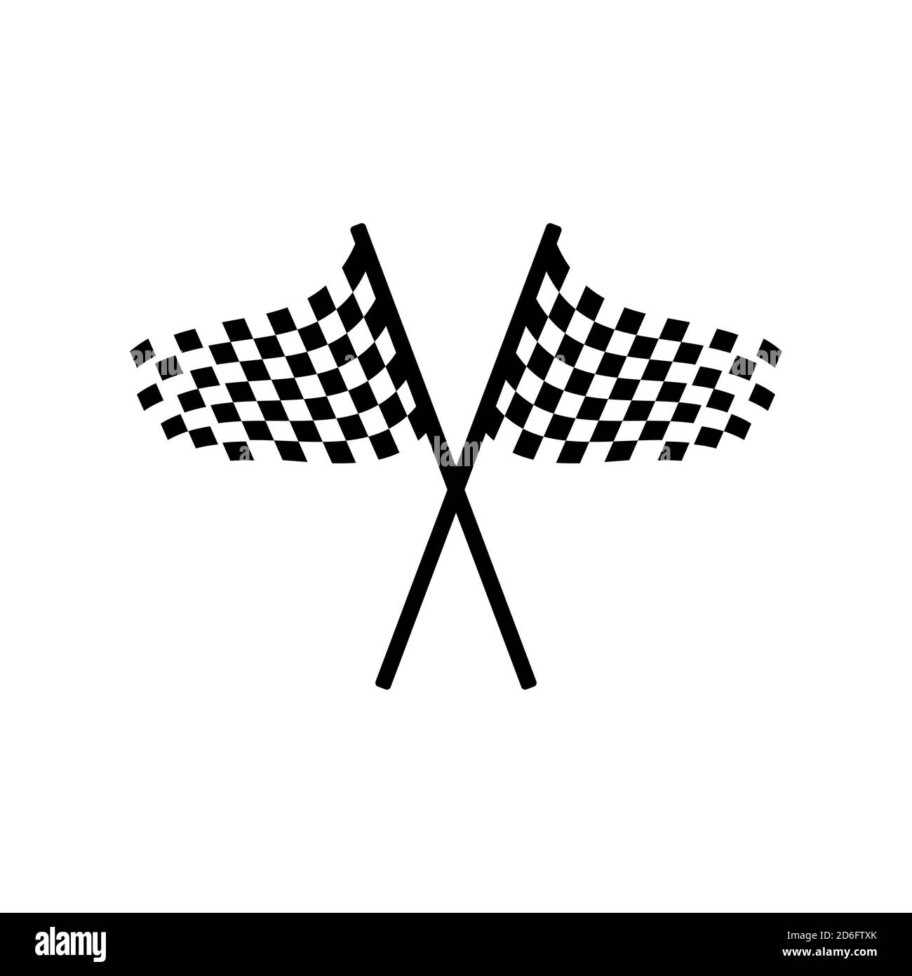 cross checkered flags icon logo sign racing competition vector ...