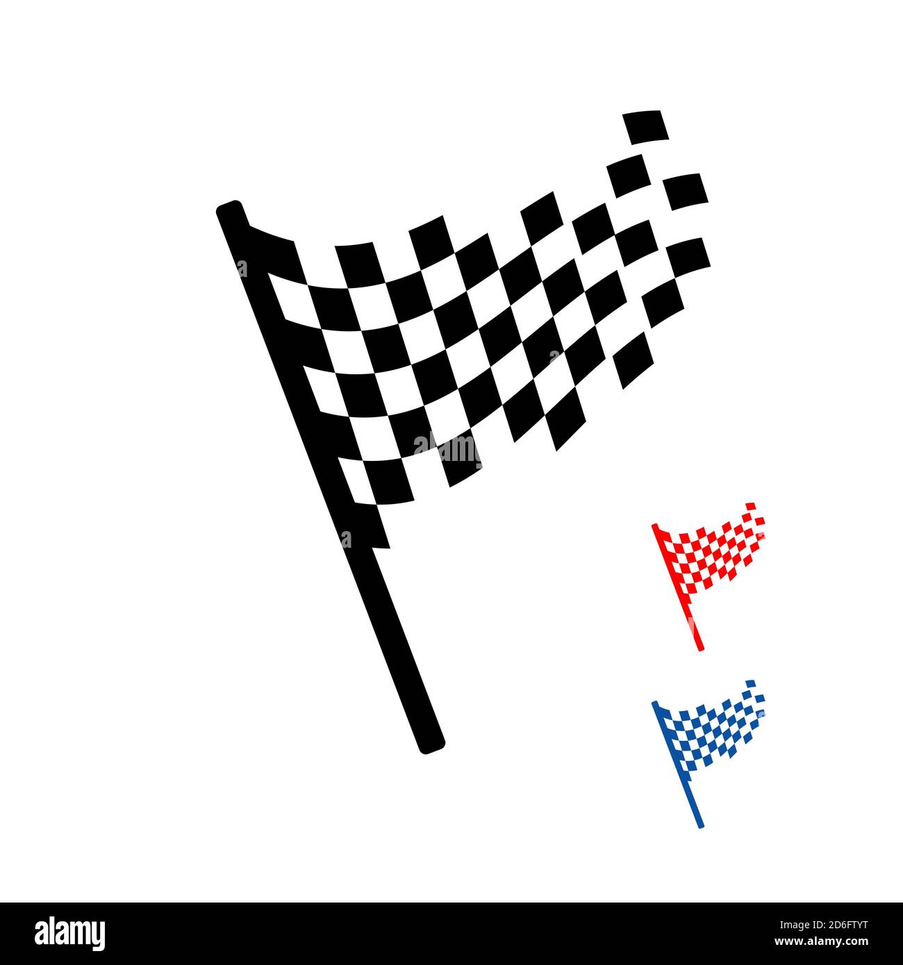 finish flag icon logo sign racing competition vector illustration Stock ...
