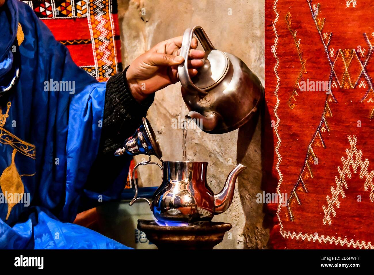 berber tea making in morocco north africa Stock Photo - Alamy