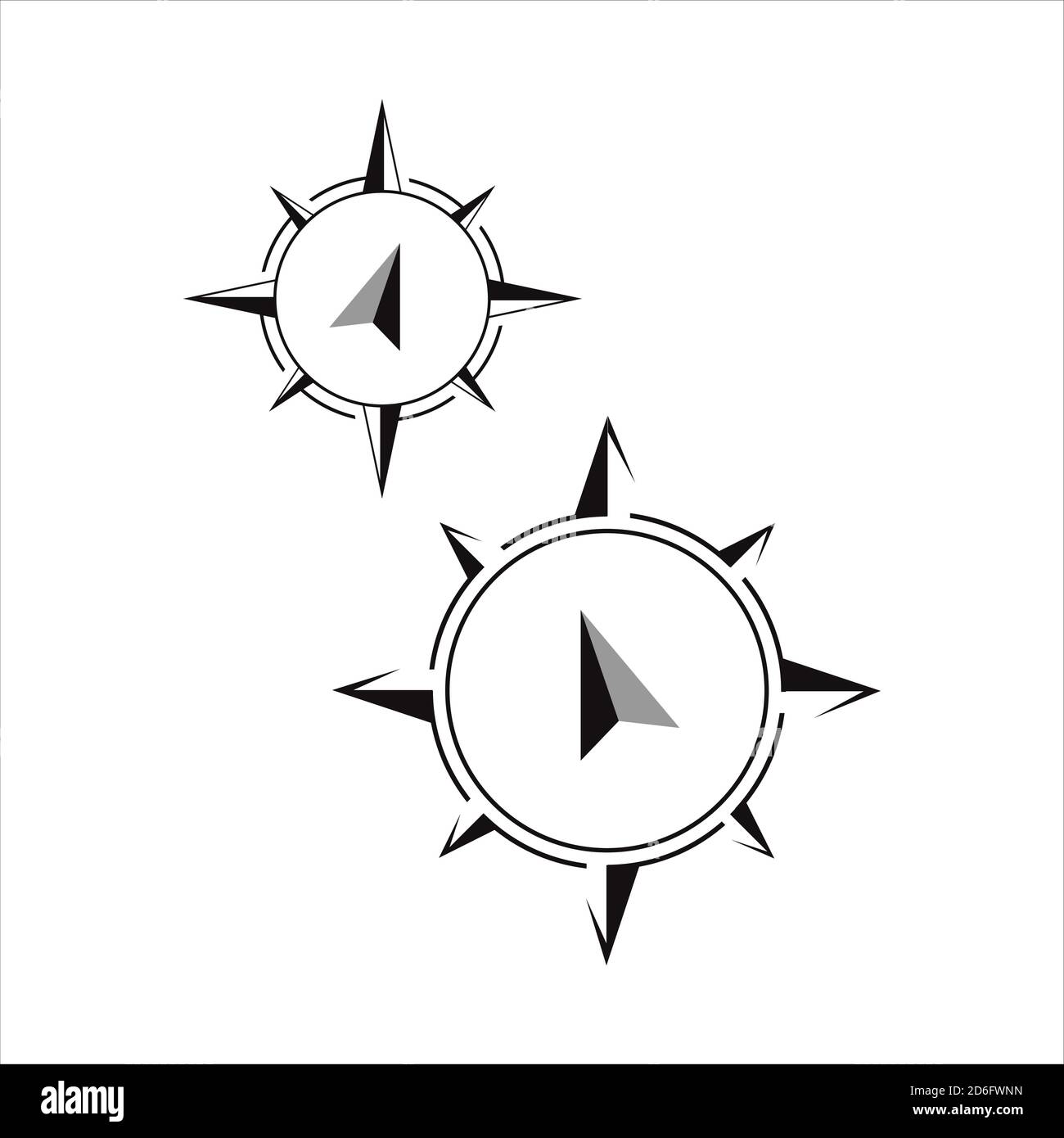 Simple compass rose hi-res stock photography and images - Alamy