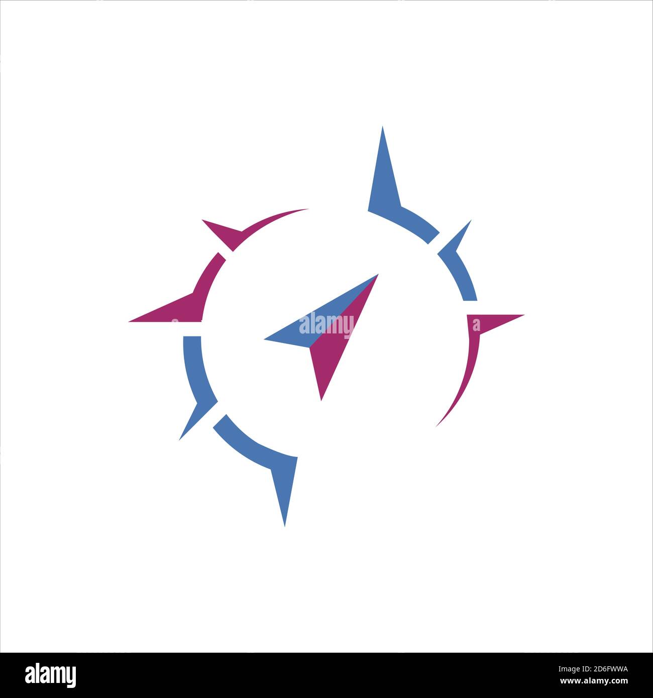 flat creative compass logo vector concept design template Stock Vector ...