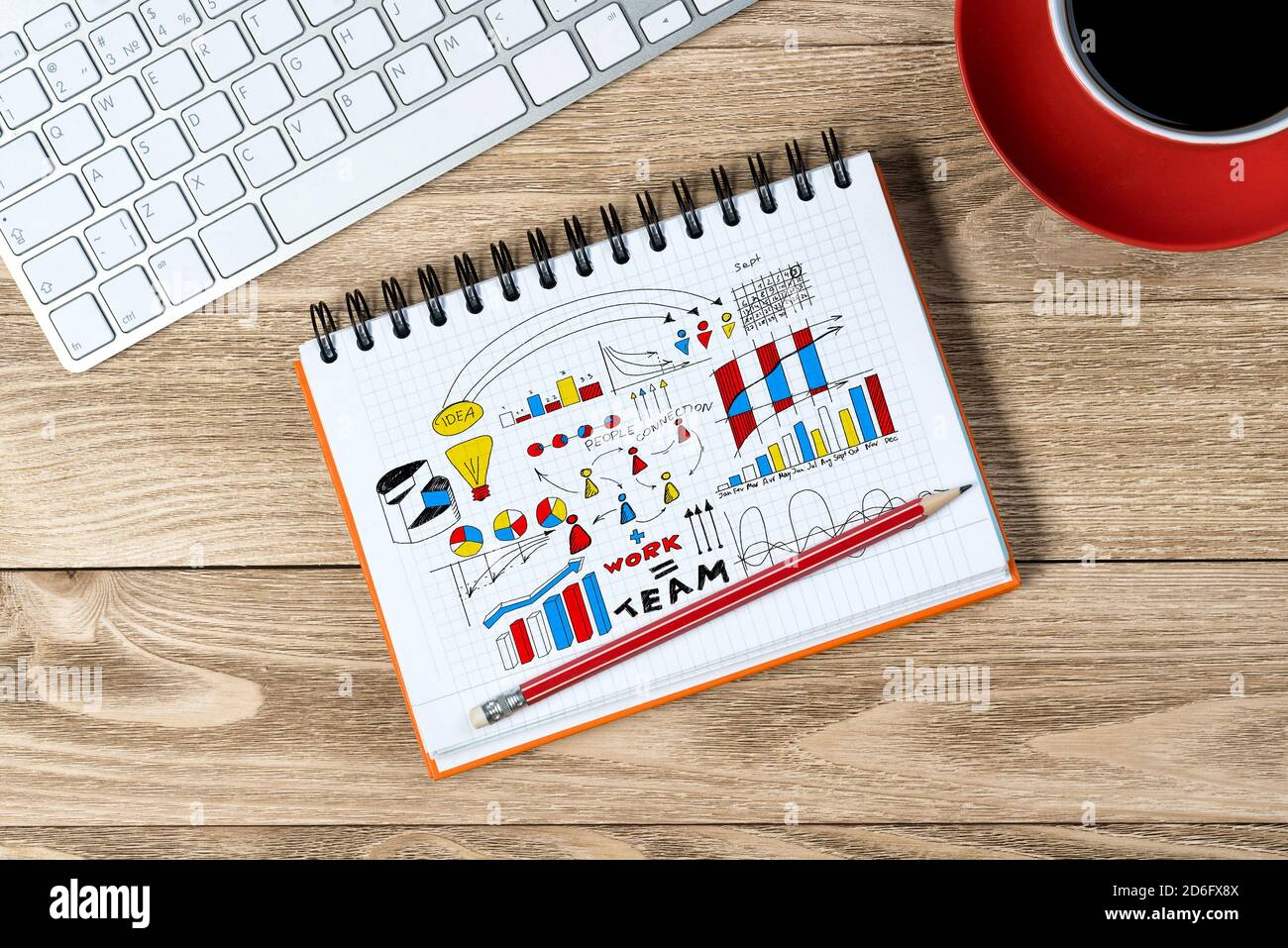 Business workplace with stuff Stock Photo - Alamy