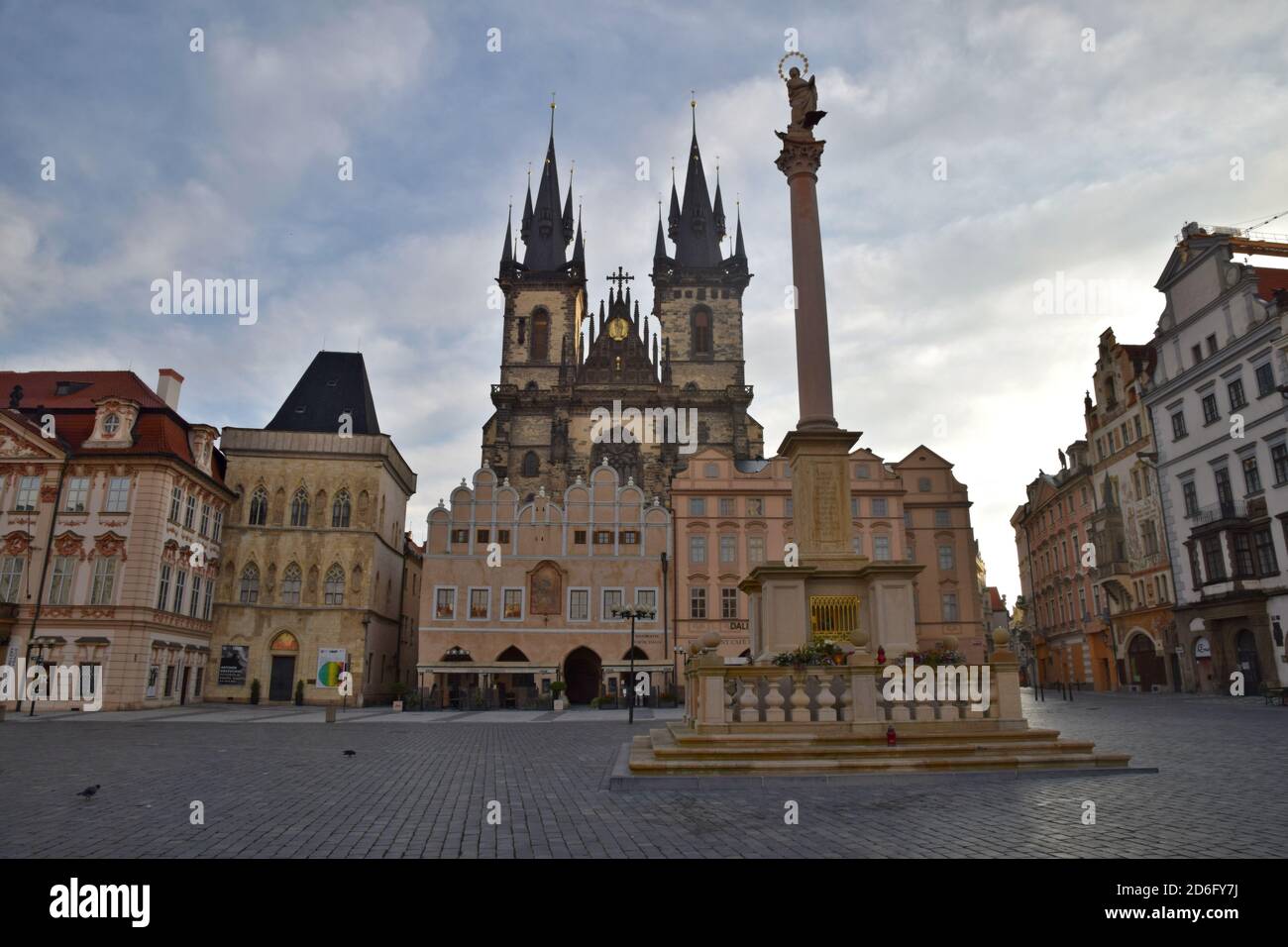 Old Town Square, historic square in the Old Town of Prague, the capital ...
