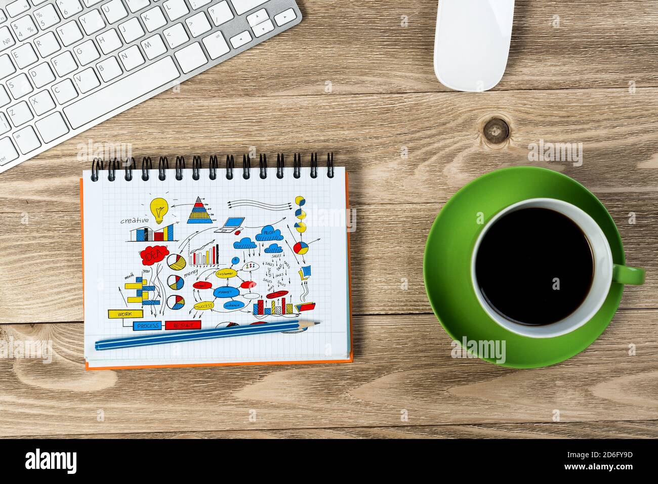 Business workplace with stuff Stock Photo - Alamy