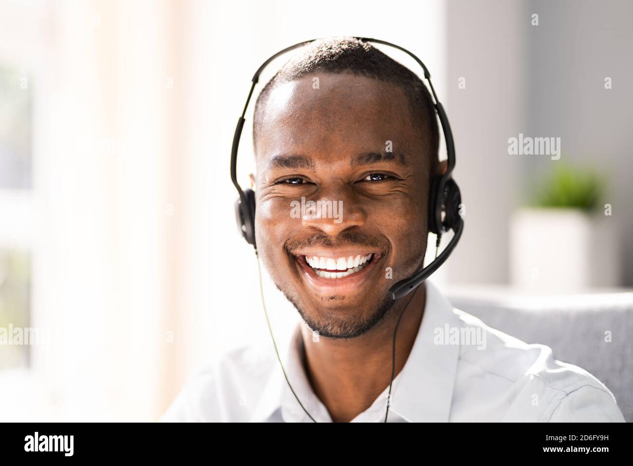 Customer Support Call Center Operator Or Receptionist Stock Photo - Alamy