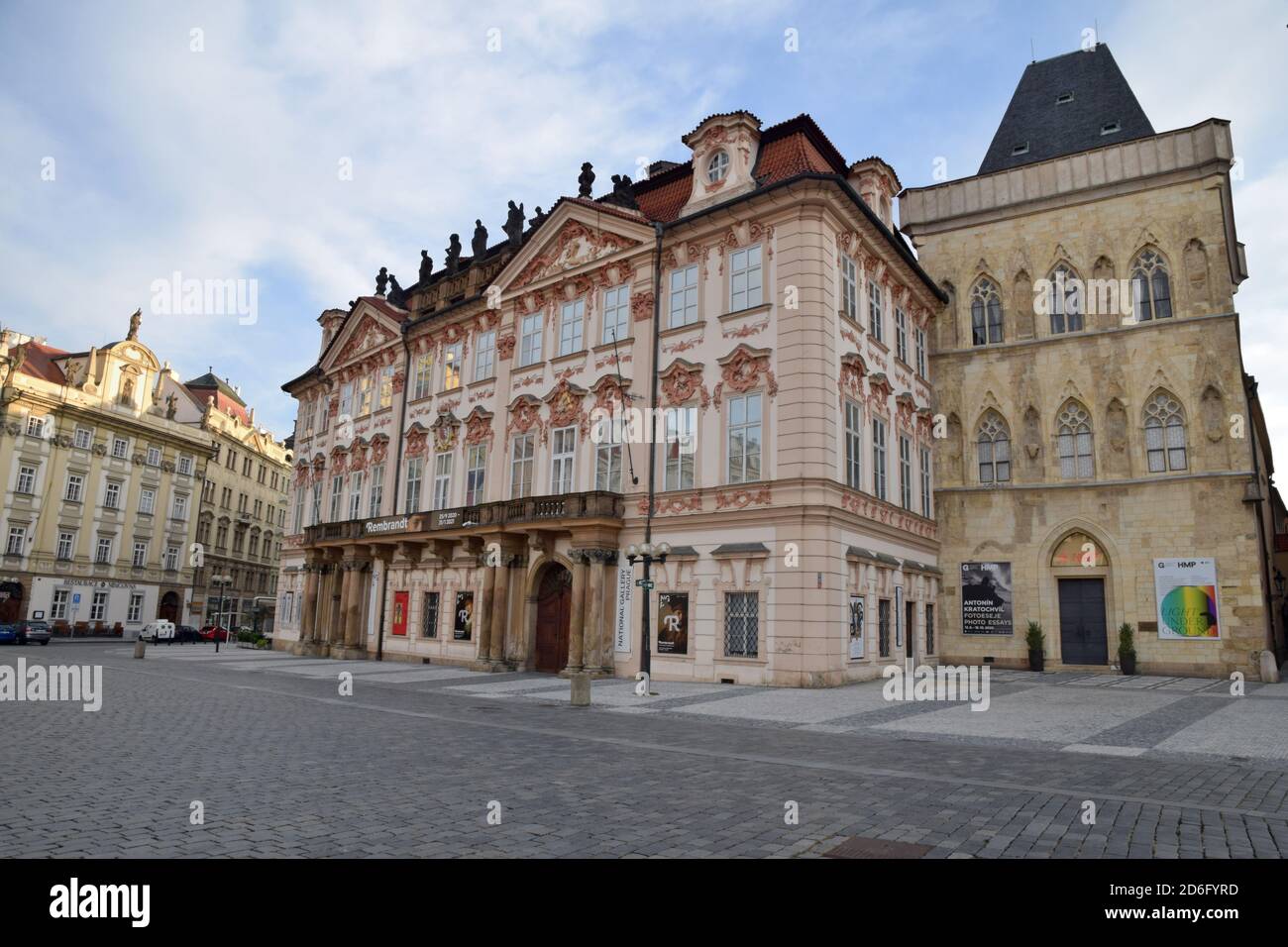 Old Town Square, historic square in the Old Town of Prague, the capital ...