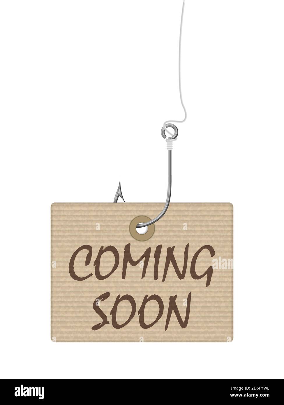 Coming soon tag on a white background. Vector illustration Stock Photo ...