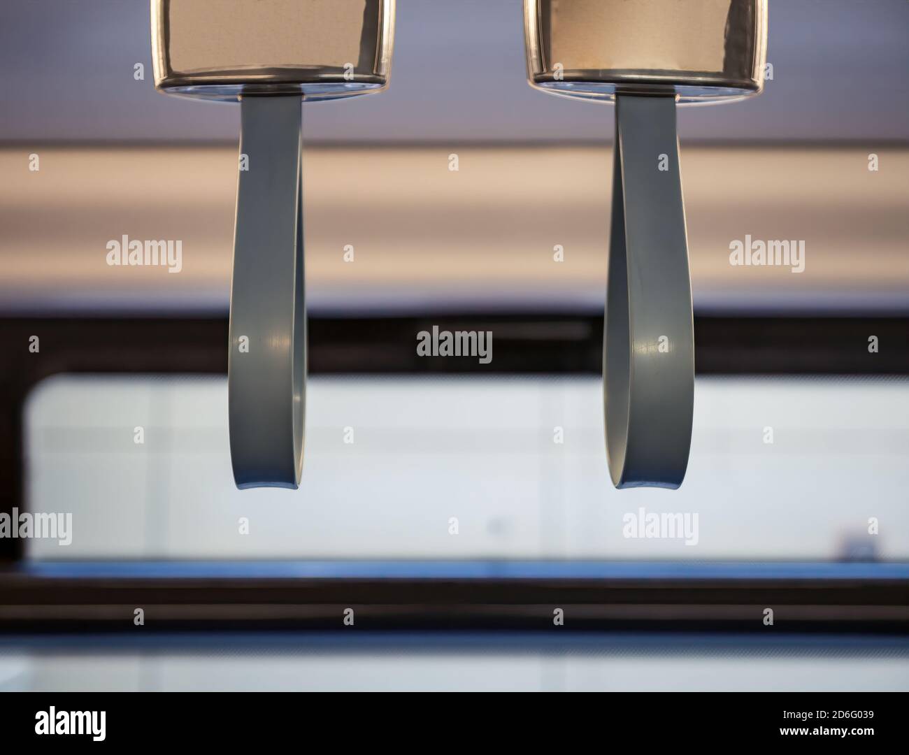 Hand holder in the metro underground train. in Bucharest Romania Stock ...