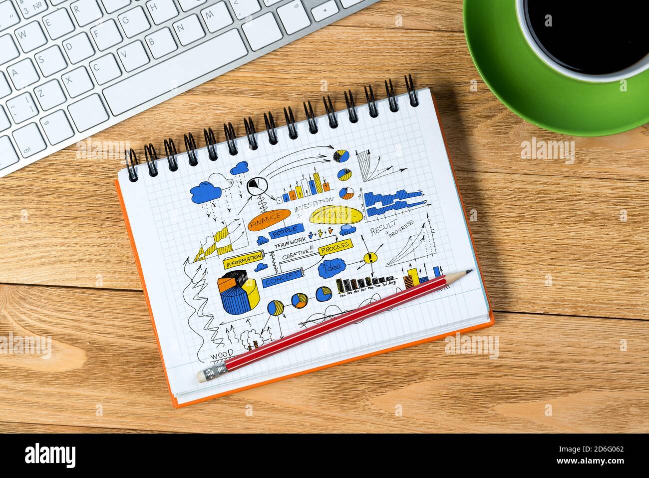 Business workplace with stuff Stock Photo - Alamy